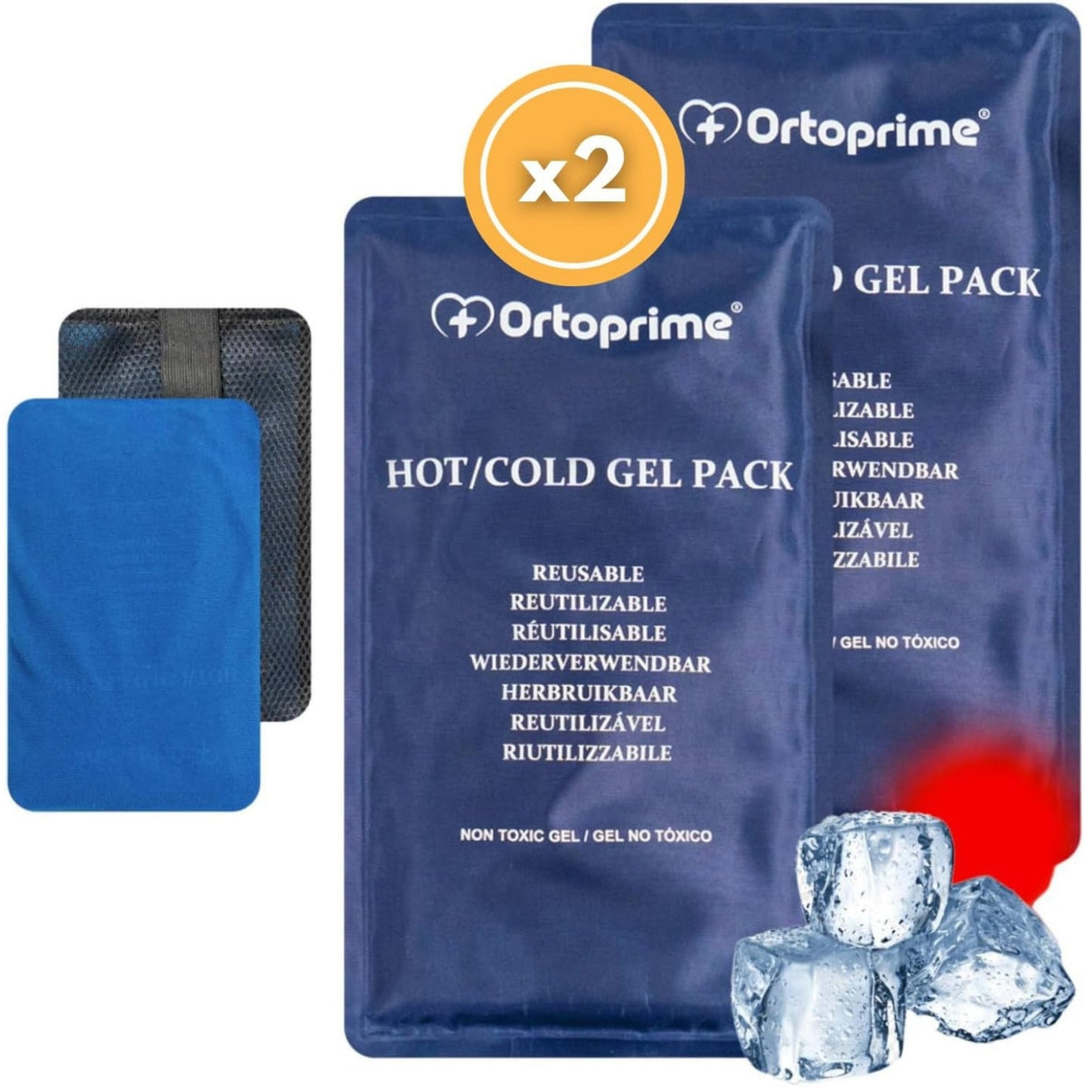 Compresse de Gel Réutilisables Froid et Chaud | Pack X2 — Ortoprime.fr