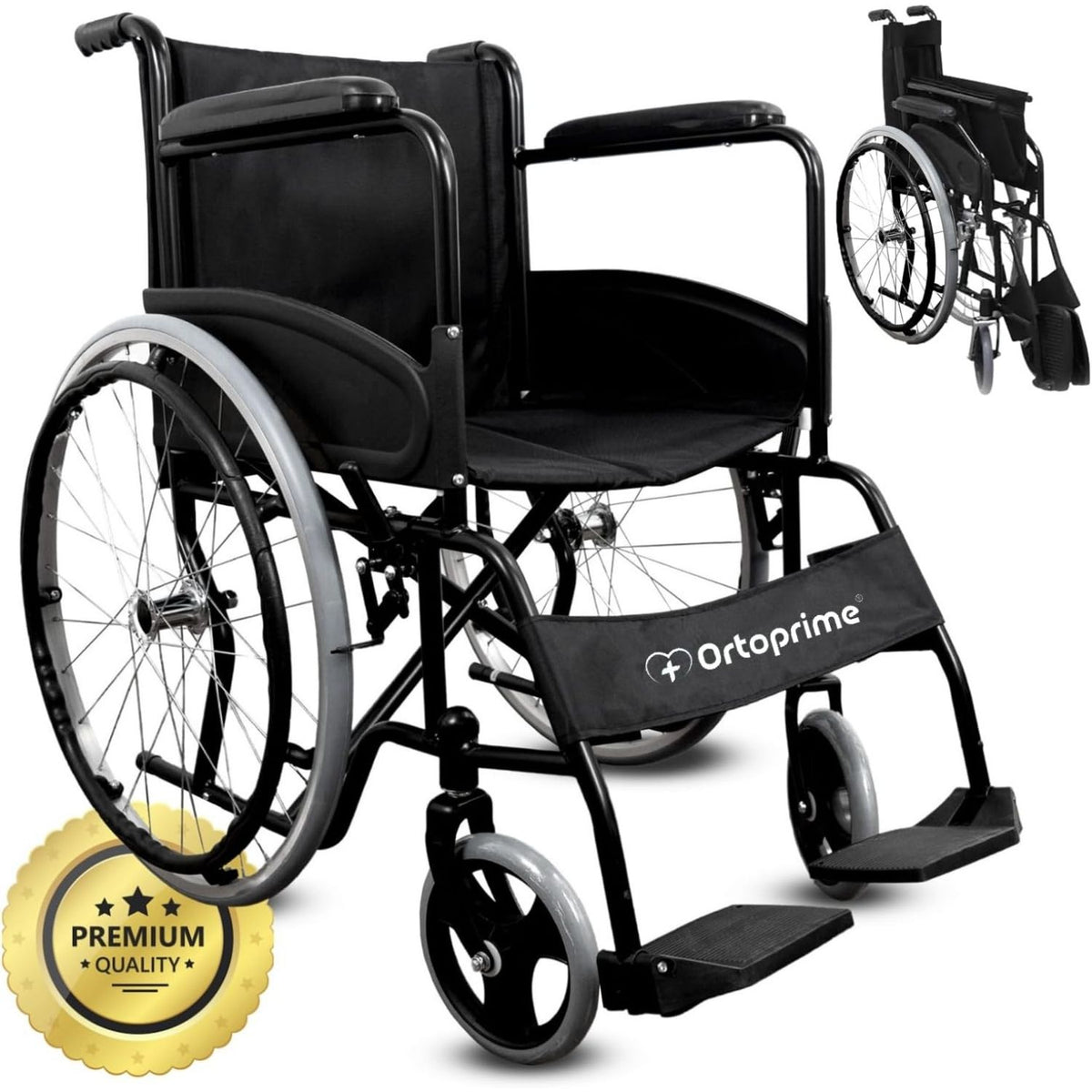 Chaise Roulante Pliante Auto-propulsée | Ceinture de Sécurité ...