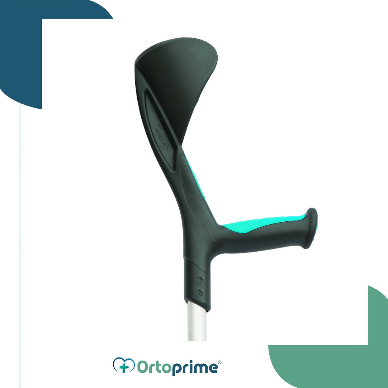 Canne orthopédique anatomique verte pour adulte | 1 unité — Ortoprime.fr
